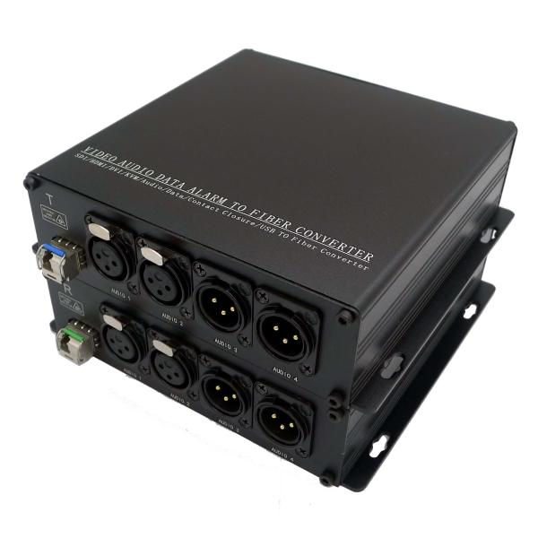 Quality Media Digital Audio Over Fiber Extender Bidirectional Audio Over Fiber for sale
