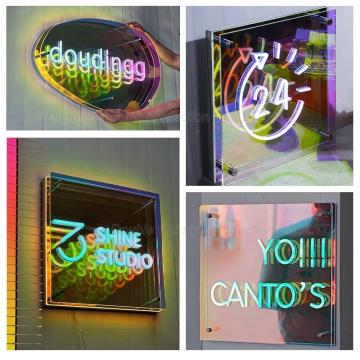 Quality Acrylic 3D Hologram Display Screen LED Digital Signage for Mirror Sign Letters for sale