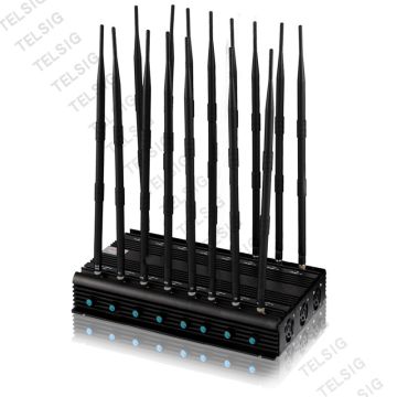 Quality Shield Cell Phone GSM 2G 3G 4G 5G Jammer 16 Band Jammer Desktop 2.4 ghz Wifi for sale