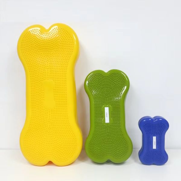 Quality PVC Inflatable Pet Training Products Cartoon Dog Disc Dog Bone Toy For Balance Training for sale