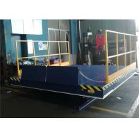 Quality Hydraulic Electric Scissor Lift , Dock Lift With Non Skid Checkered Plate And Manual Lap-jointed Plate for sale