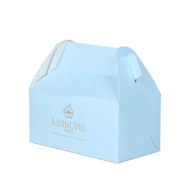 Quality Gift Pastry Cake Box Packaging Biodegradable Green White Tall Mini Wedding for sale