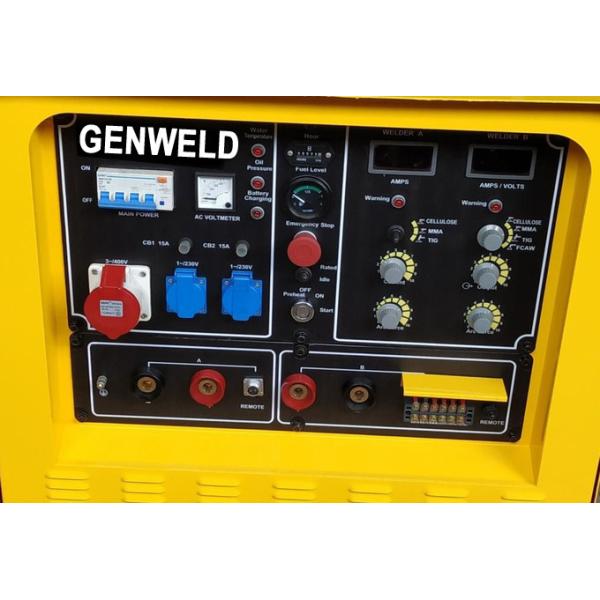 Quality 400A Diesel Welder Generator with AC400V/16Kw Tri-phase and AC230V/6.9Kw Single Phase Output for sale