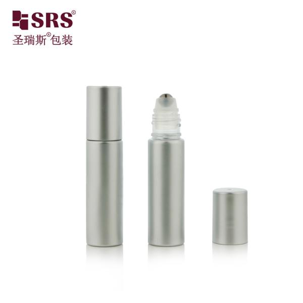 Quality Empty Paint Custom Color Matte Finished Silver PET Bottles Plastic Roll On Bottle for sale