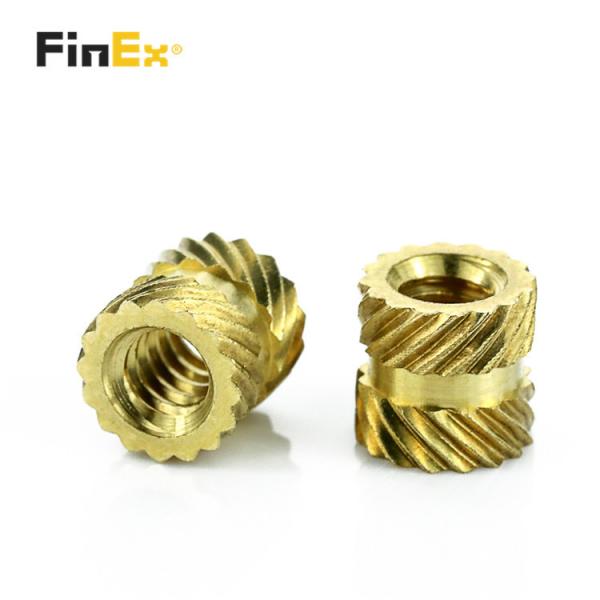 Quality Knurled Metal Brass Threaded Insert Nut Customized Design For Plastic Heavy for sale