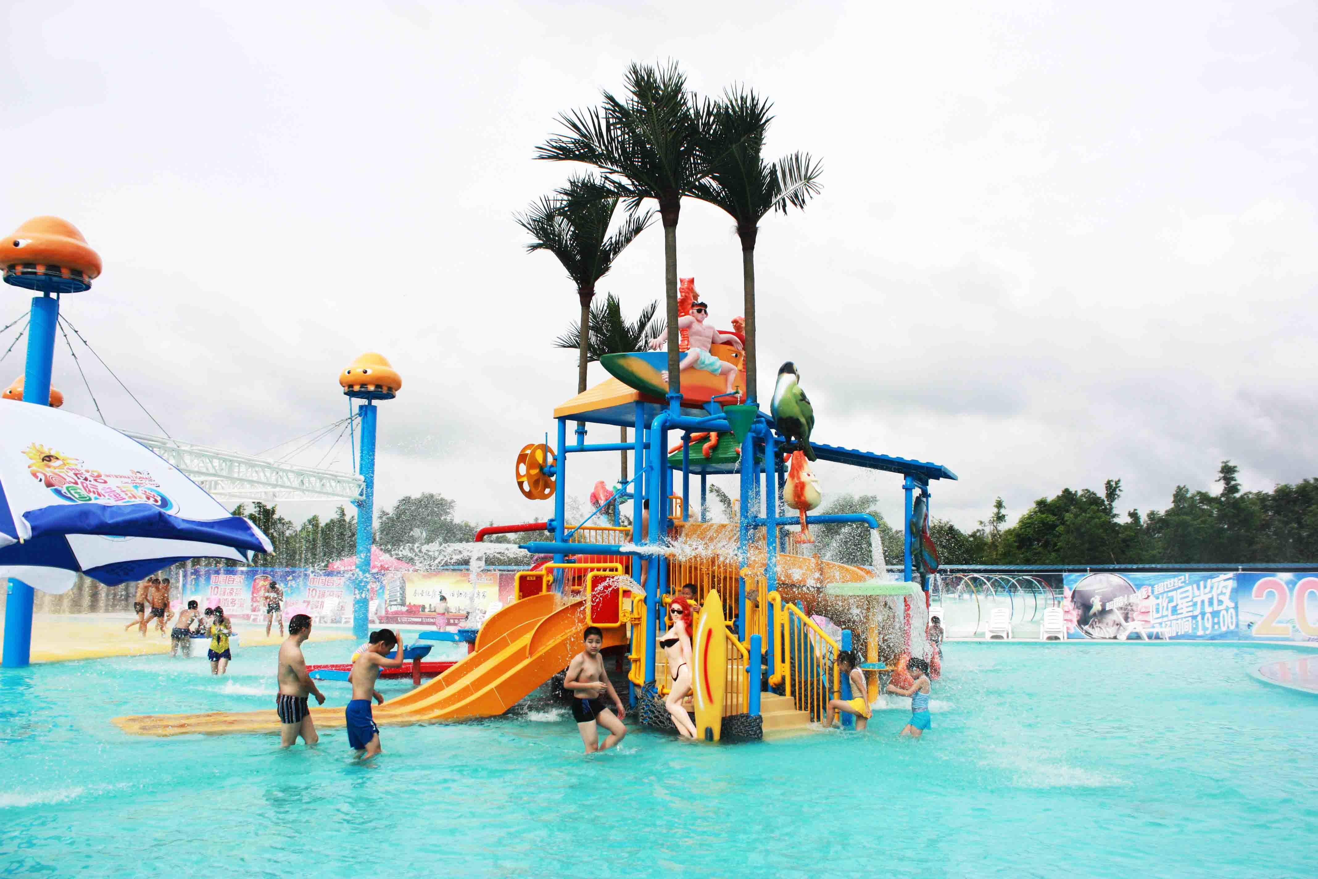Quality Interactive Fiberglass Water House / Slide Toddler Playground Equipment for for sale