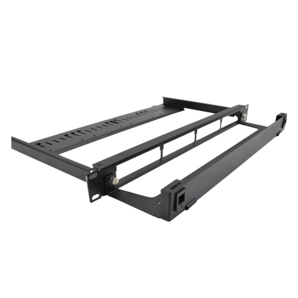 Quality 96 Core MPO Cassette Patch Panel LC 1U Enclosure Rack Mount Black for sale