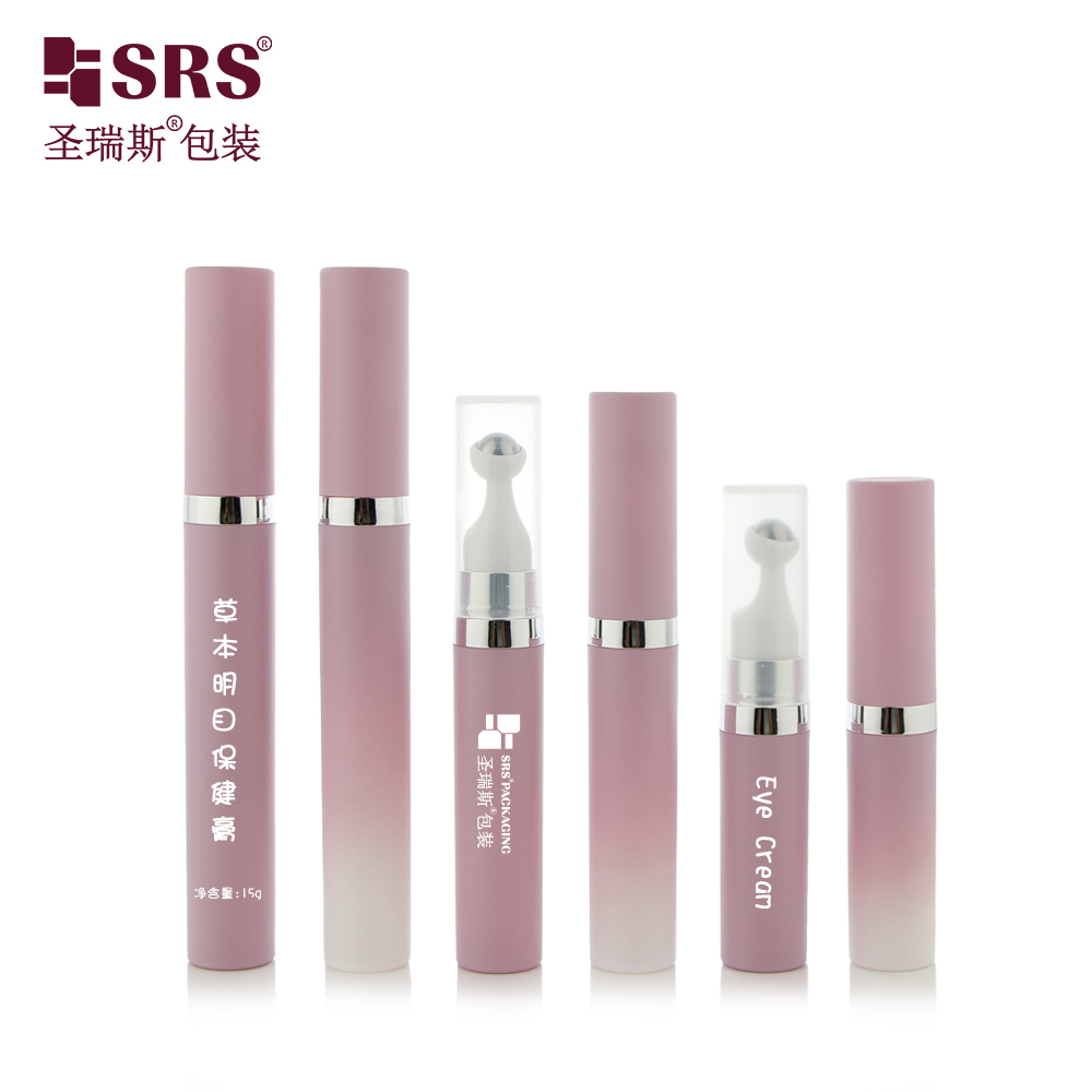 Quality A0035 7.5ml 10ml 15ml Empty Snap On Design Airless Roll On Bottle For Eye Serum for sale