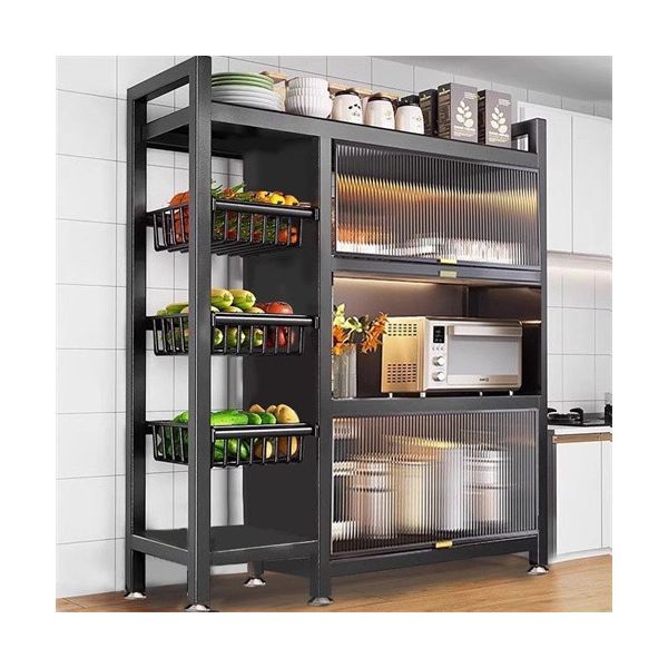 Quality Exclusive for dealers: Dust-proof 2-5 layer kitchen food cabinets with magnetic cabinet doors for sale