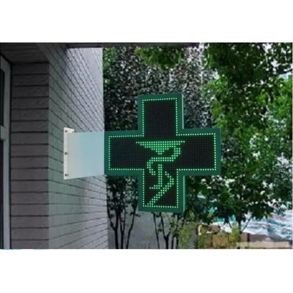 Quality Attractive Full Color 3D LED Pharmacy Cross Display with Long Lifespan and High for sale