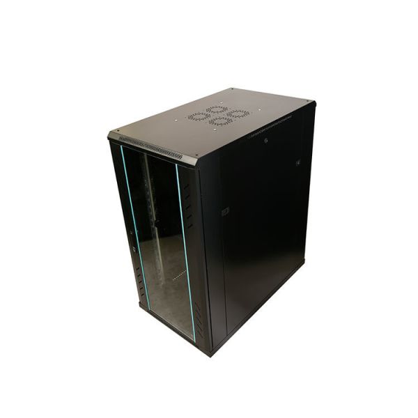Quality 19 Inch Tempered Glass Door Server Rack with 600mm Width 1000mm Height and RAL7035 Colour for sale