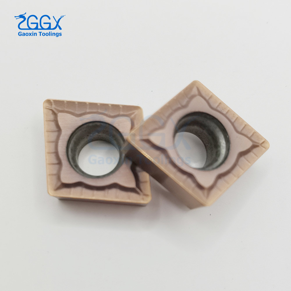Quality Bronze CCMT120408 Cemented Carbide Inserts CNC Lathe Turning for sale