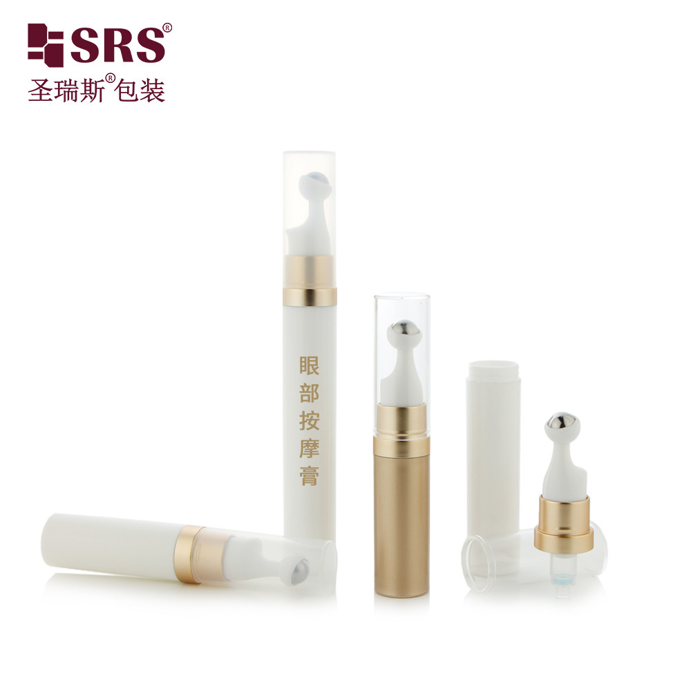Quality A0035 7.5ml 10ml 15ml Empty Customization Eye Serum Gel Massage Roller Steel for sale