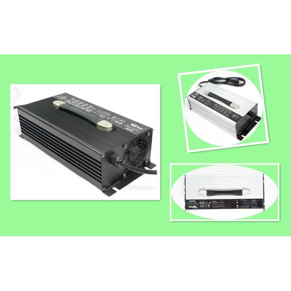 Quality Intelligent 60V Battery Charger, 25A Portable Battery Charger With Black Silver Aluminum Case for sale