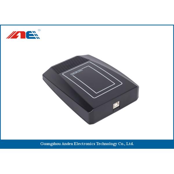Quality Black RFID Mifare Card Reader USB , 7CM Reading Range IC Chip Card Reader Writer for sale