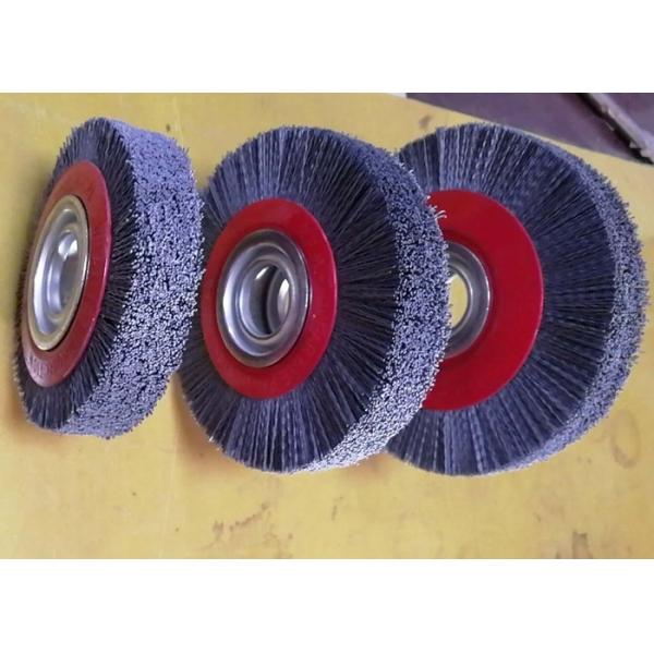 Quality Deburring Gear Circular Abrasive Nylon Wheel Brush 6 Inch OD 90 Mm Middle Plate for sale