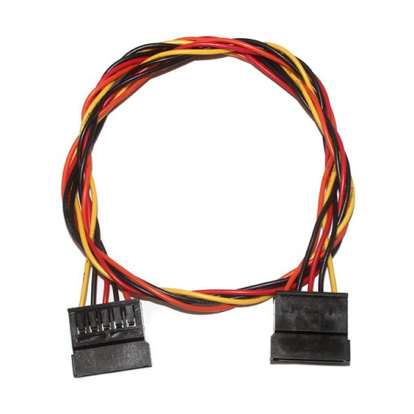 Quality 100MM Custom Wire Harness , 5 Pin Sata Power Cable ID Connectors for sale
