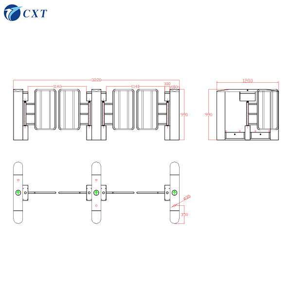Quality Brushless Motor Security Swing Gate Waterproof With High Brightness Traffic for sale