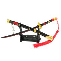 Quality One Piece Zoro Enma Black 3D Model Keychain Sword Mini Katana for sale
