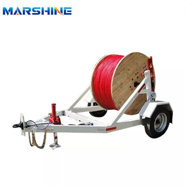 Quality Self Loading Hydraulic Cable Drum Trailer Double Reel Customized for sale