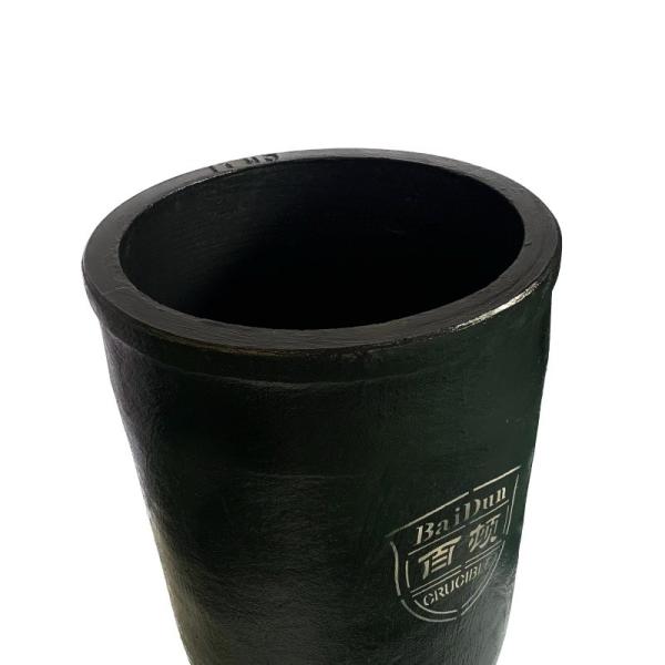 Quality Smooth Graphite Carbon Crucible Alkalis Resistant Cylindrical Shape for sale