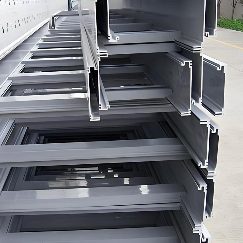 Galvanized ladder cable tray showing structural details