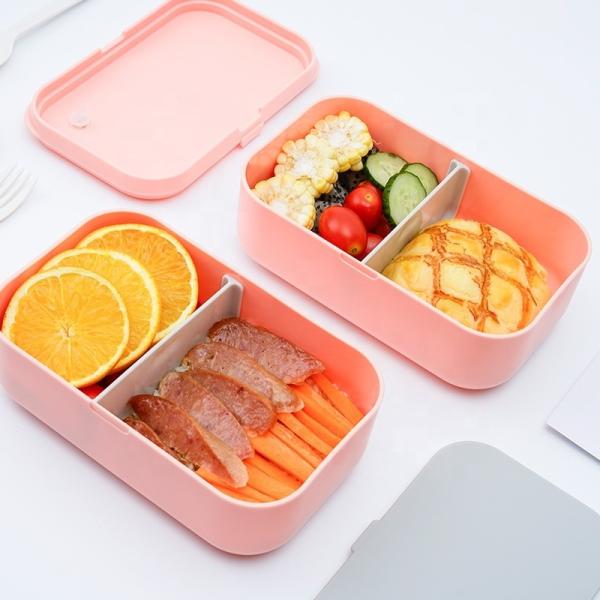 Quality 2000ml Plastic Food Grade Original Kids Stackable Lunch Bento Box Set with Bag for sale