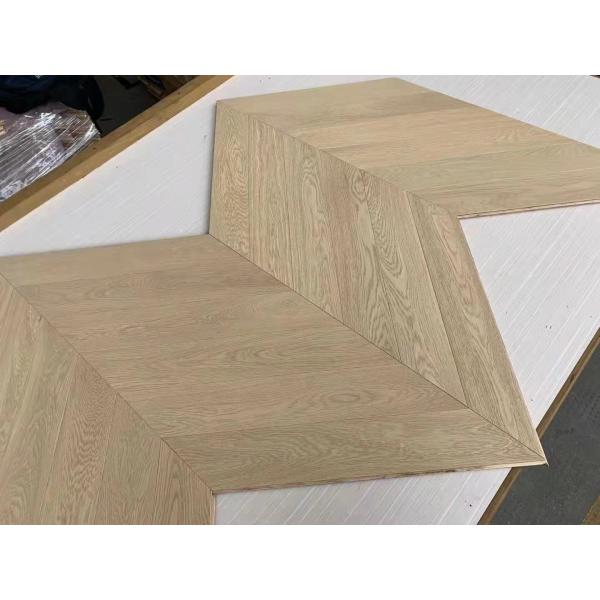 Quality Prime Grade Cream White Chevron Engineered Wood Floor Chevron Pattern Parquet for sale