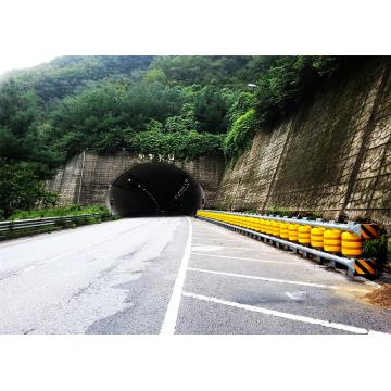 Quality Highway Safety Yellow Polyurethane Roller Crash Barrier Fence System for sale