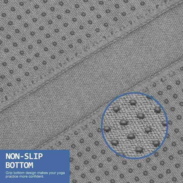 Quality Non Slip Printed Microfiber Yoga Mat Towel With Silicone Dots for sale
