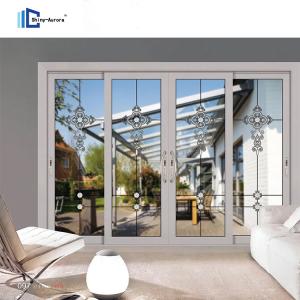 Quality China custom toilet aluminium glass sliding doors aluminum alloy titanium for sale