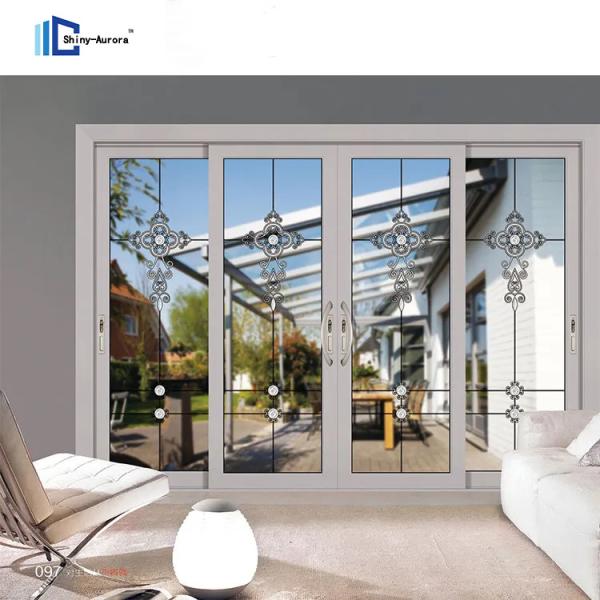 Quality China custom toilet aluminium glass sliding doors aluminum alloy titanium magnesium alloy mute door partition door for sale