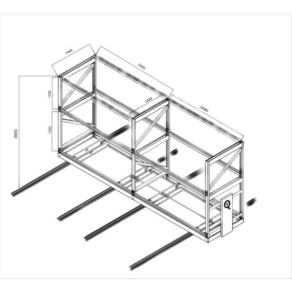 Quality White 2500lbs 4ftx8ft Hemp Hydroponic Growing Racks With LED Light for sale