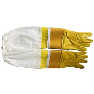 Quality #33 Goat skin yellow thick canvas wrist protector and Half Ventilated with white for sale