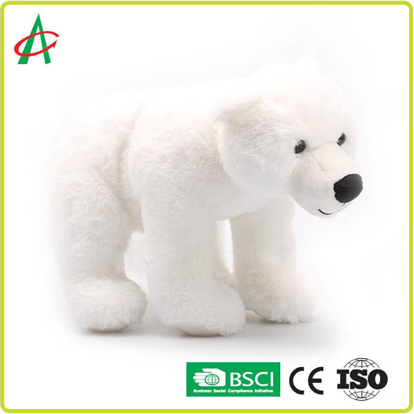 Quality 12 inches Cuddle Stuffed Toys , SNAS Polar Bear Stuffed Animal for sale