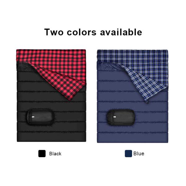 Quality Lightweight Cotton Flannel Double Sleeping Bag Double Sleeping Bag For Camping for sale