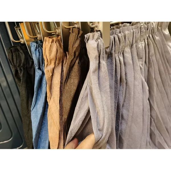Quality 100% Polyester Pleated Loose Pleated Cropped Pants Loose and Versatile for sale