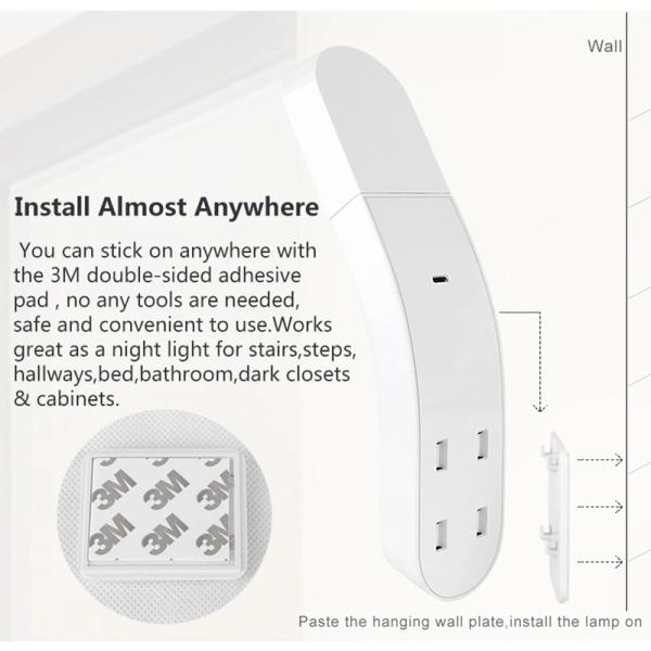 Quality Wireless 1800mAH 6Leds USB Rechargeable Motion Sensor Light For Aisle for sale