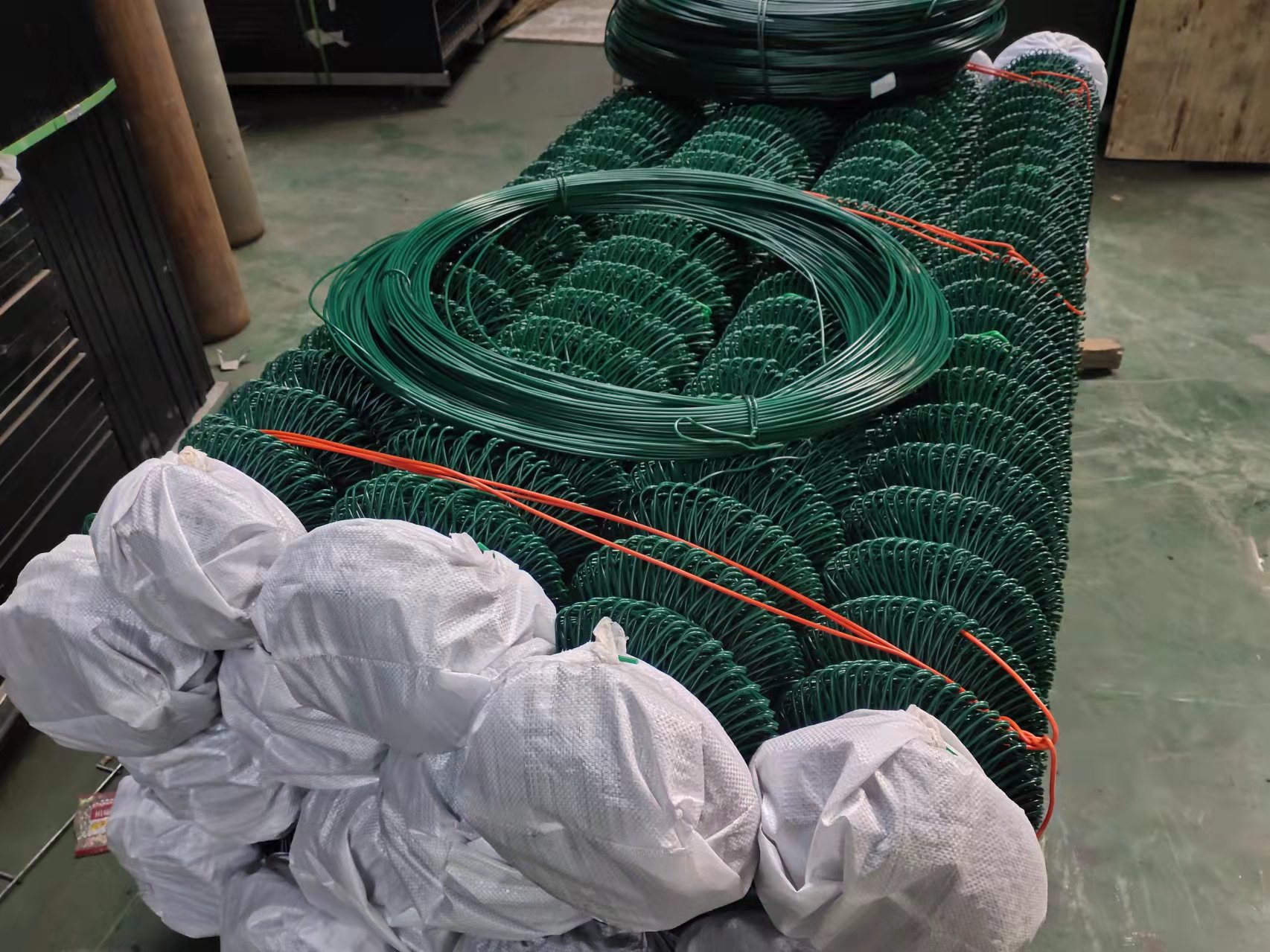 green chain link fence