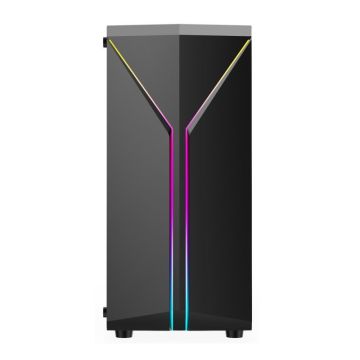 Quality Artshow Stylish Computer Case Symmetrical ARGB LED Strip Tempered Glass Side for sale