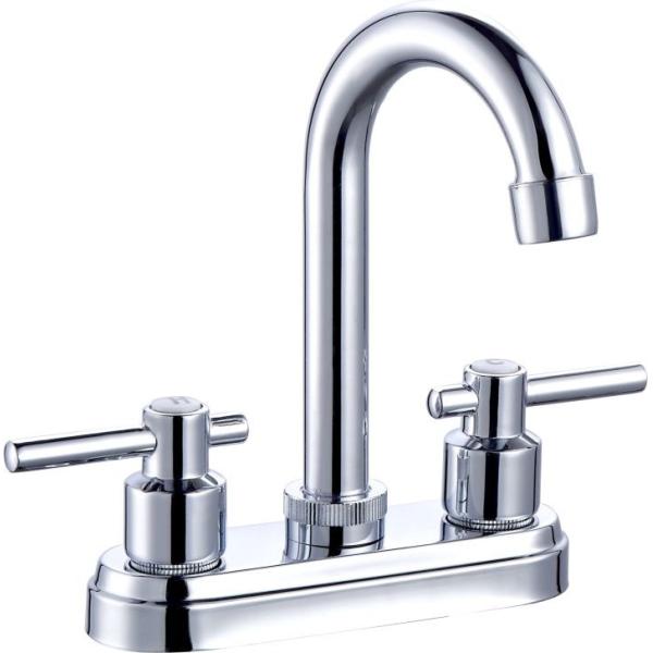 Quality Chrome Centerset Bathroom Faucet High Arc Bathroom Faucet Deck Mounted for sale