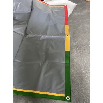 Quality 100 % Polyester Mildew Resistant Vinyl Tarp Sheet With Flame Retardant And Tear for sale