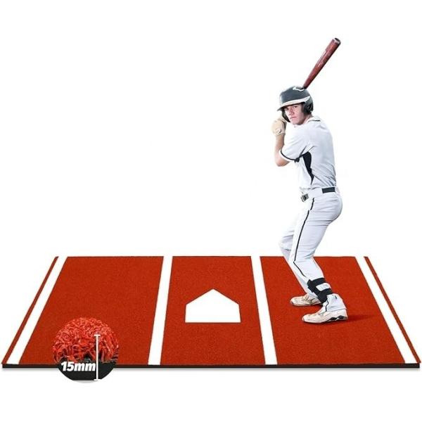 Quality Custom Portable Double PP NET PU Backing Baseball Hitting Mat for Home Plate for sale