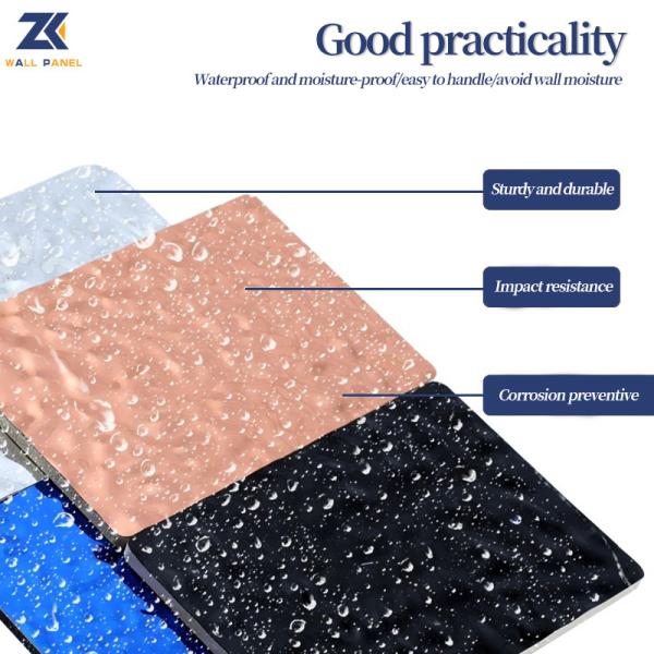 Quality Water Ripple PVC Laminate Layer Bamboo Fiber Wall Panels for sale