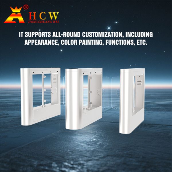 Quality HCW IP54 Face Recognition Turnstile Gate Swing Barrier For Pedestrian Control for sale
