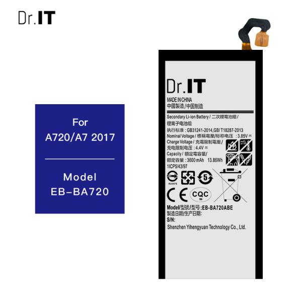 Quality Li Ion Polymer replace Samsung Phone Batteries A720 3600mAh 3.85V for sale