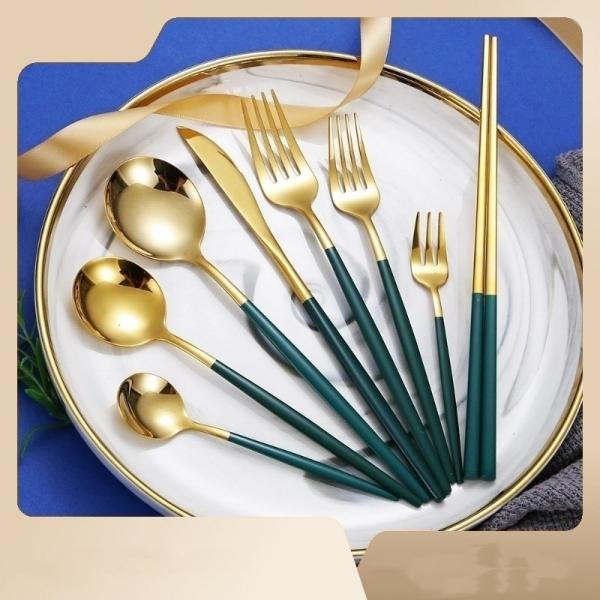 Quality Custom 304 Stainless Steel Cutlery Set Luxurious For Kitchen for sale