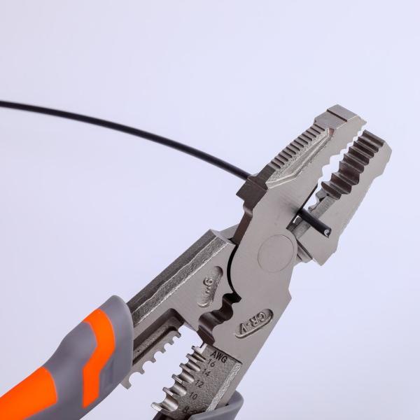 Quality AWG 8 AWG 10 Combination Pliers Labor Saving Wire Stripper Crimper Pliers for sale
