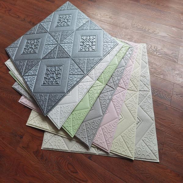 Quality 8mm Thickness Geometric Pattern Foam Wall Stickers for Sophisticated 3D Ceiling for sale