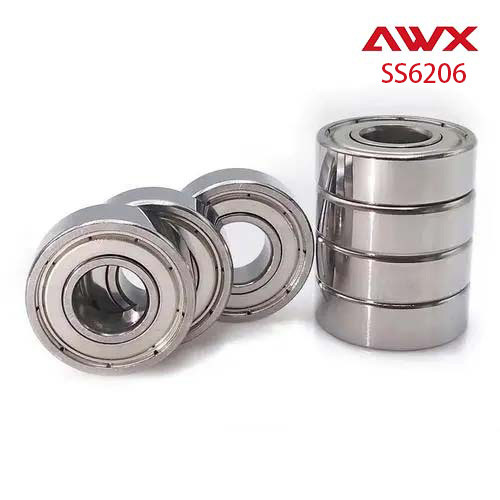 Quality SS 6206-2Z Steel High Precision Ball Bearings Low Friction Pre Lubrication for sale